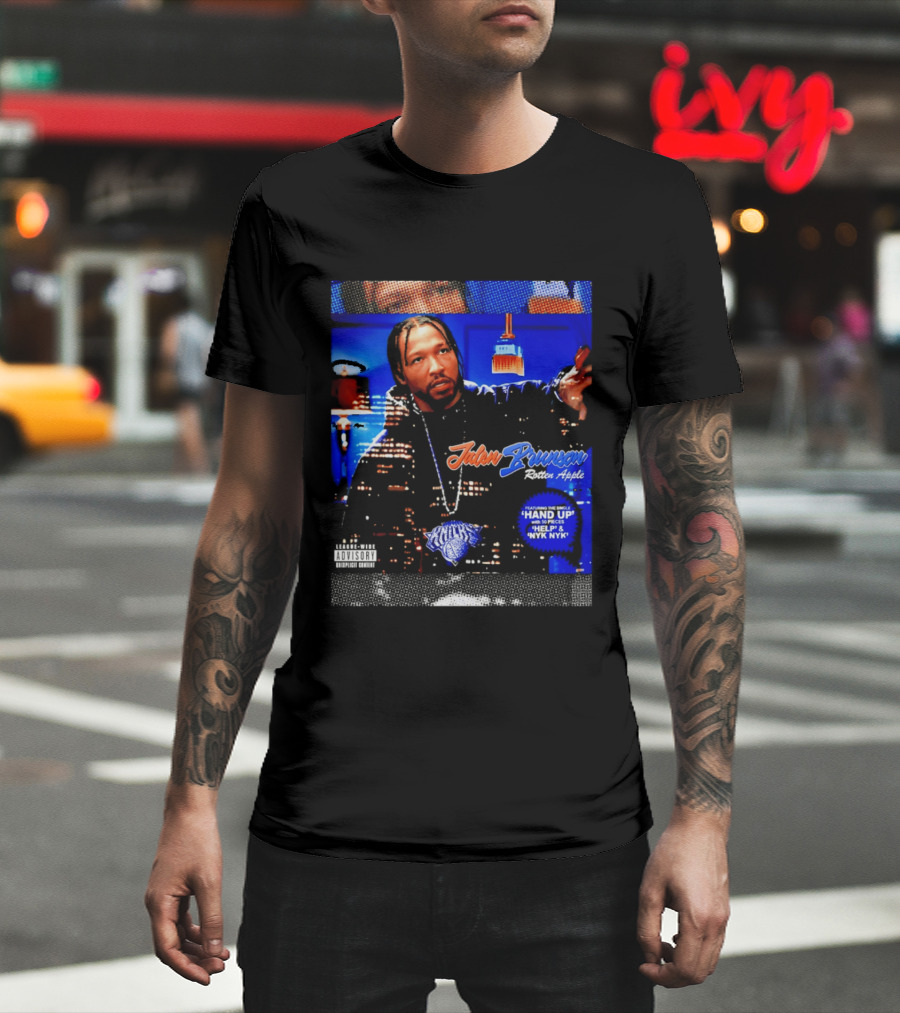 Jalen Brunson Rotten Apple Knicks Hand Up NYYK Empire T-Shirt