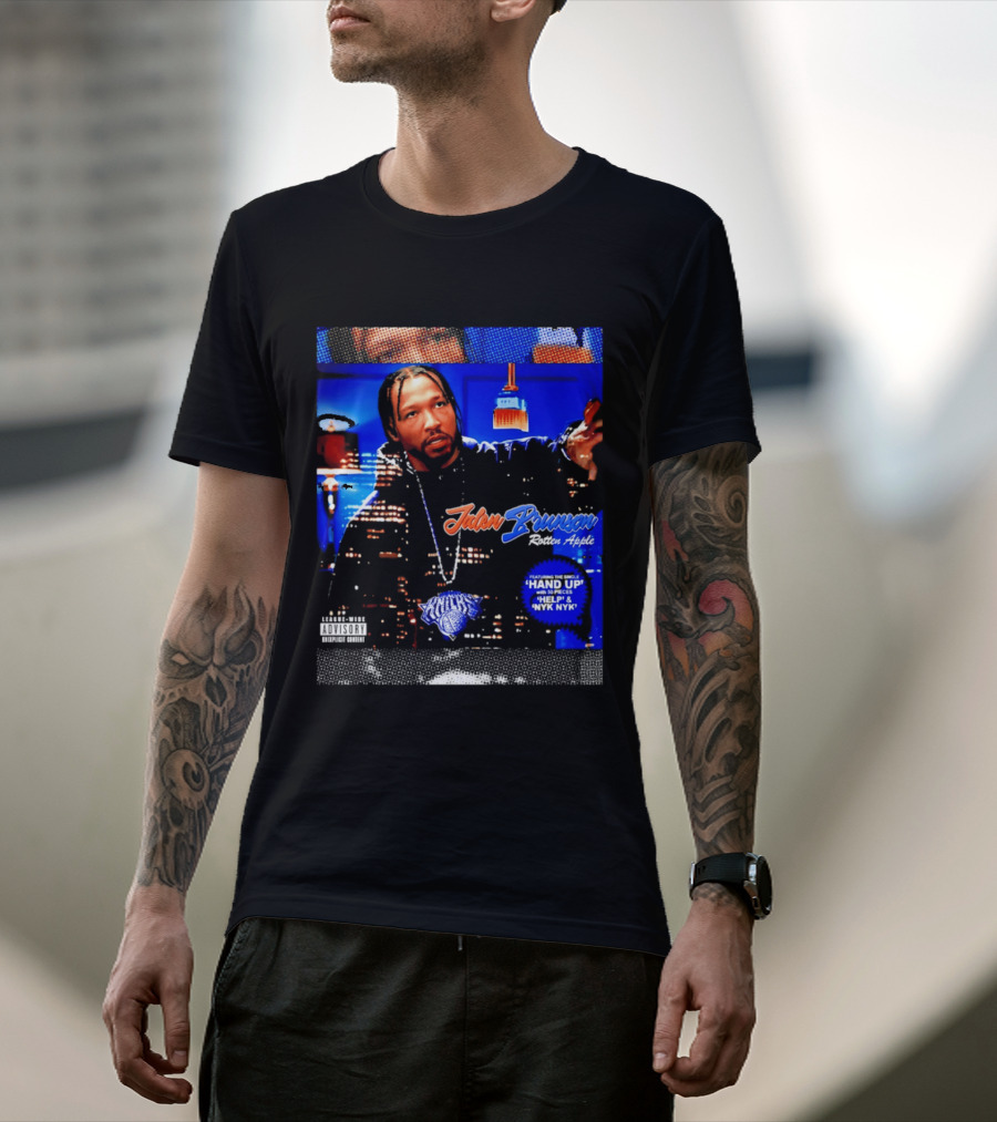 Jalen Brunson Rotten Apple Knicks Hand Up NYYK Empire T-Shirt