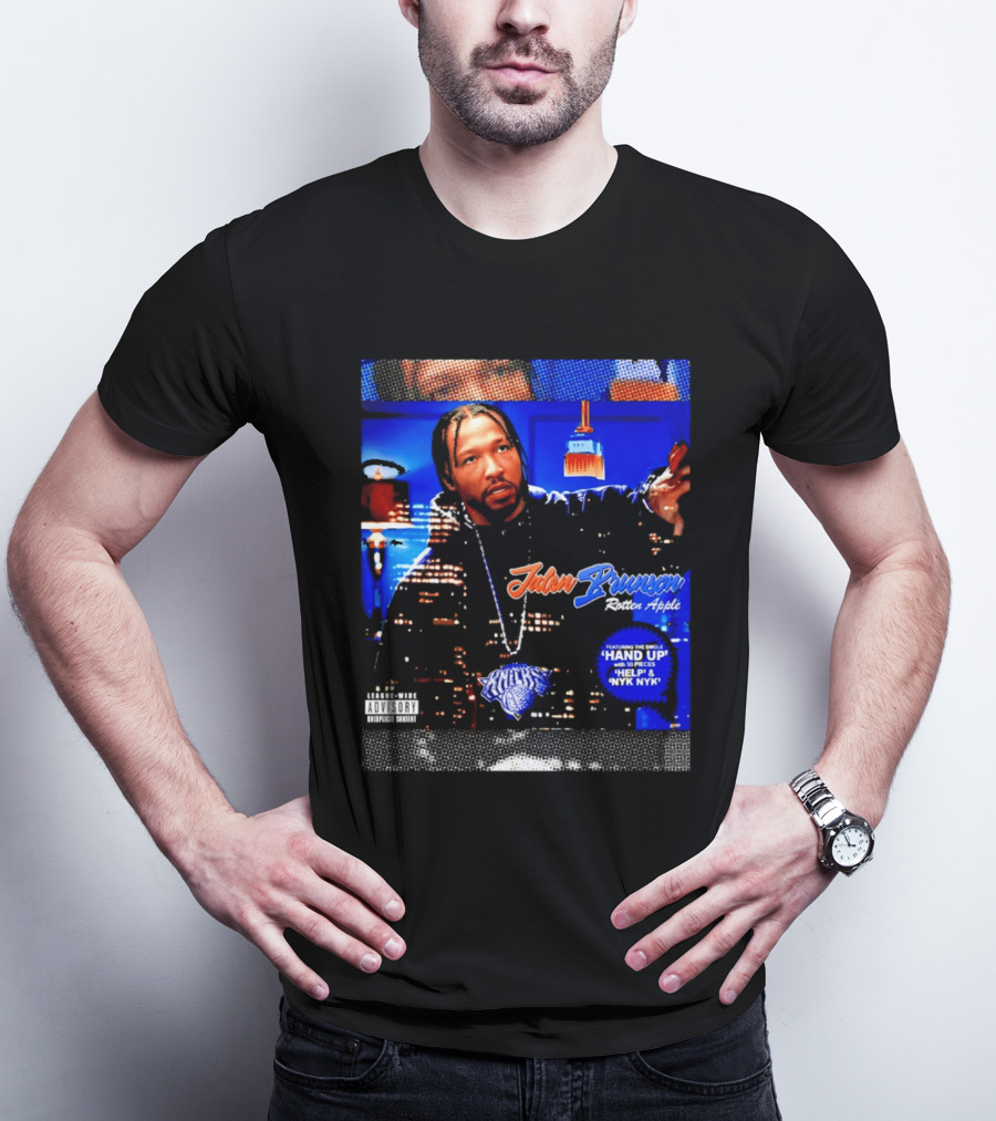 Jalen Brunson Rotten Apple Knicks Hand Up NYYK Empire T-Shirt