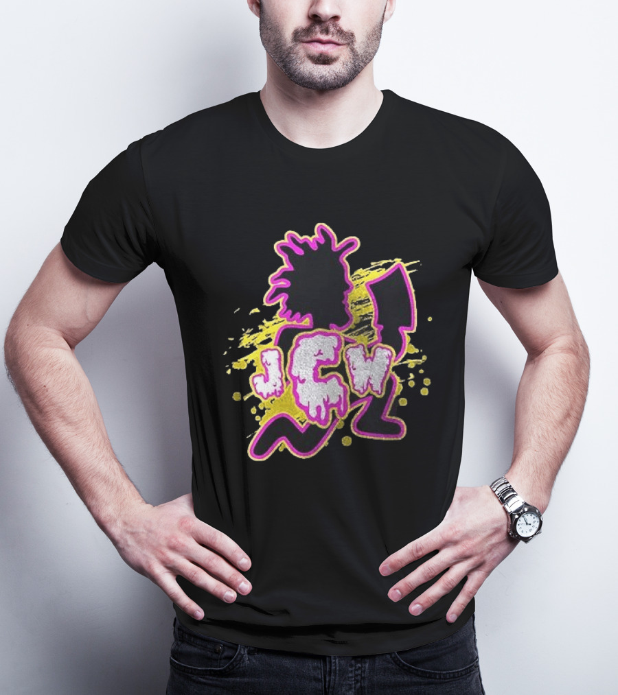 JCW Dani Mo Dino Myte Wrestler Iconic Wrestling Splatter T-Shirt