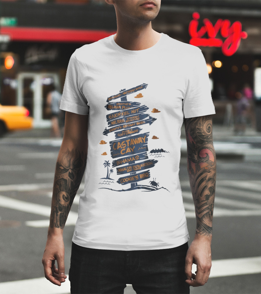 Disneyland Castaway Cay Bahamas Adventure Donald's Exploration Cookie's BBQ T-Shirt
