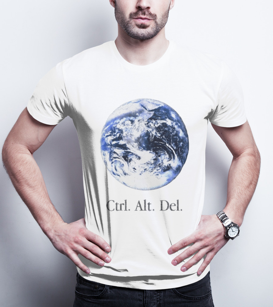 Earth Ctrl Alt Del Retro Computing Humor T-Shirt