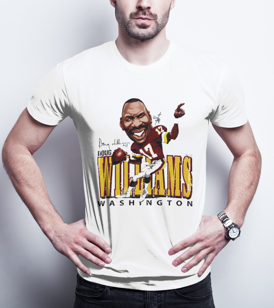 Doug Williams Washington Redskins Bruce Stark Collection Caricature Series 17 Football T-Shirt