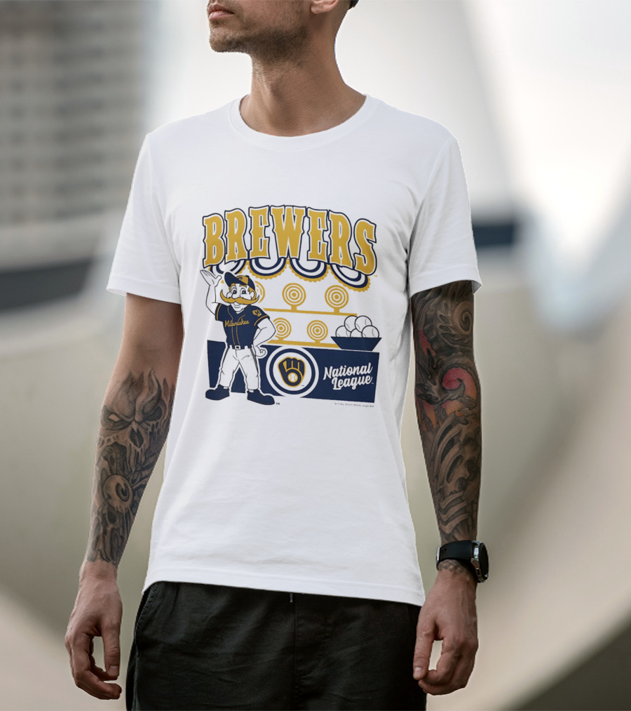 Milwaukee Brewers National League 2026 Step Back Up T-Shirt