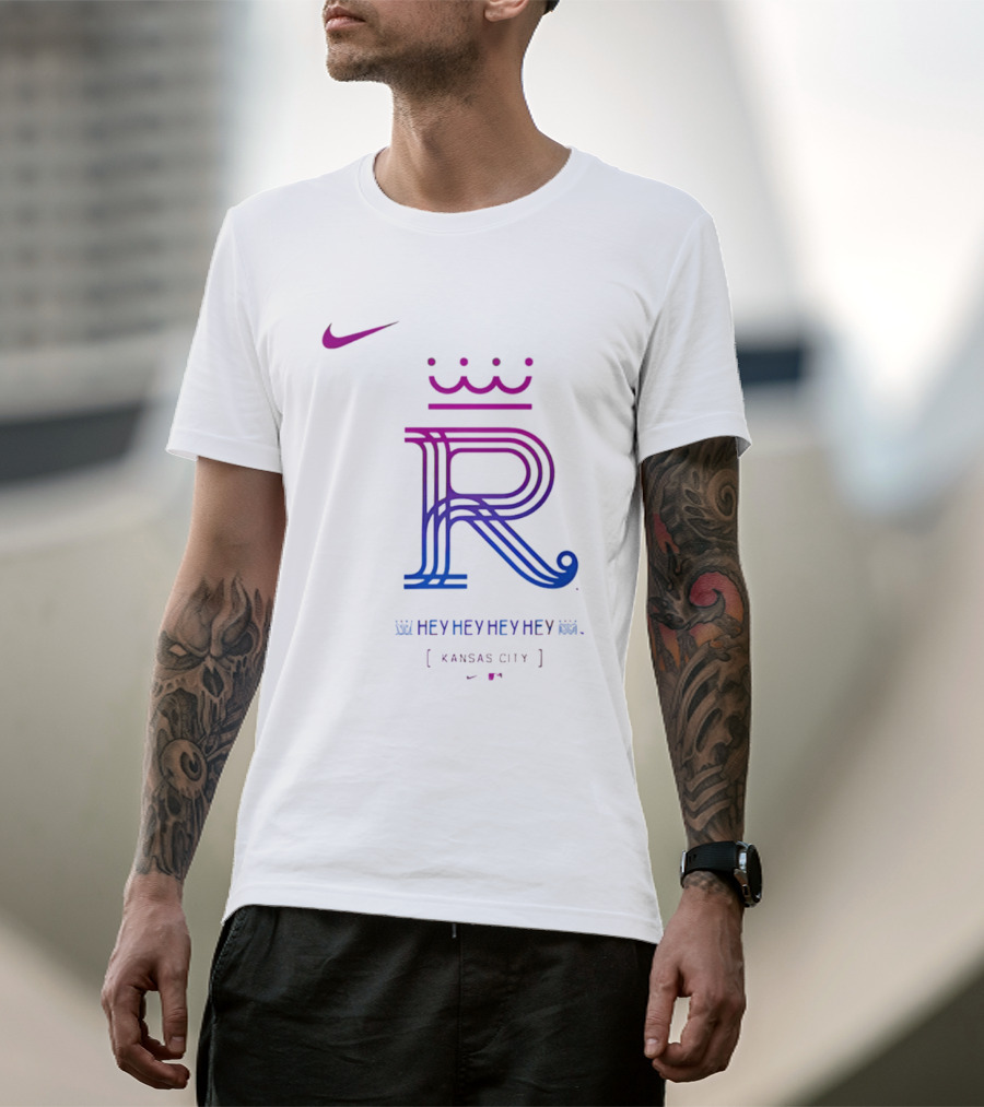 Kansas City Royals 2026 City Connect Hey Hey Hey Nike Royals Large T-Shirt