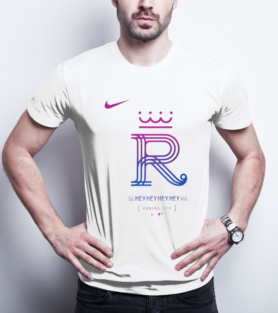 Kansas City Royals 2026 City Connect Hey Hey Hey Nike Royals Large T-Shirt