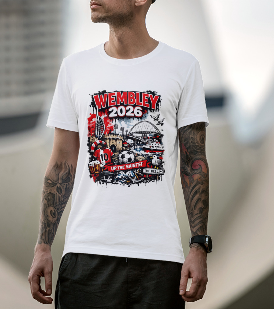 Southampton Football Wembley 2026 Up The Saints Fan Celebration T-Shirt
