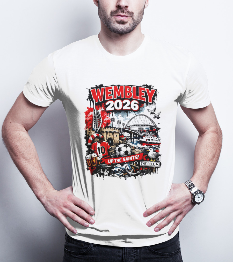 Southampton Football Wembley 2026 Up The Saints Fan Celebration T-Shirt