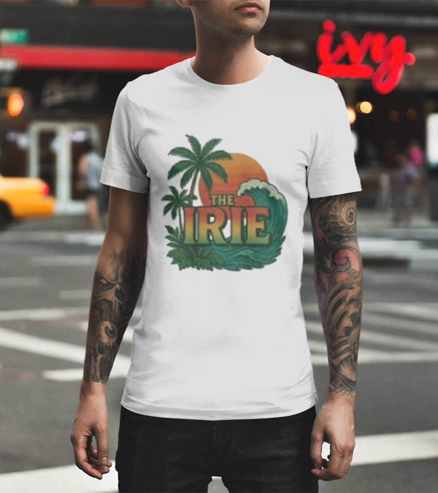 Tropical Palm Trees Sunset Wave Irie T-Shirt