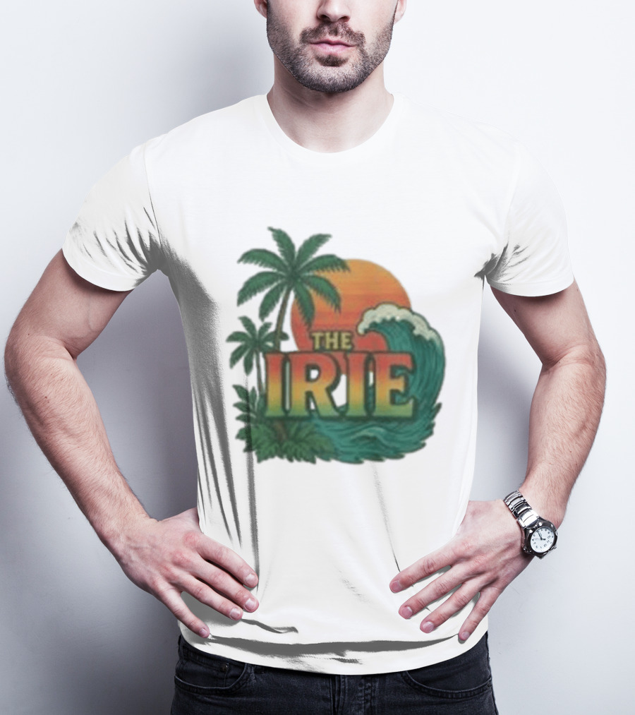 Tropical Palm Trees Sunset Wave Irie T-Shirt