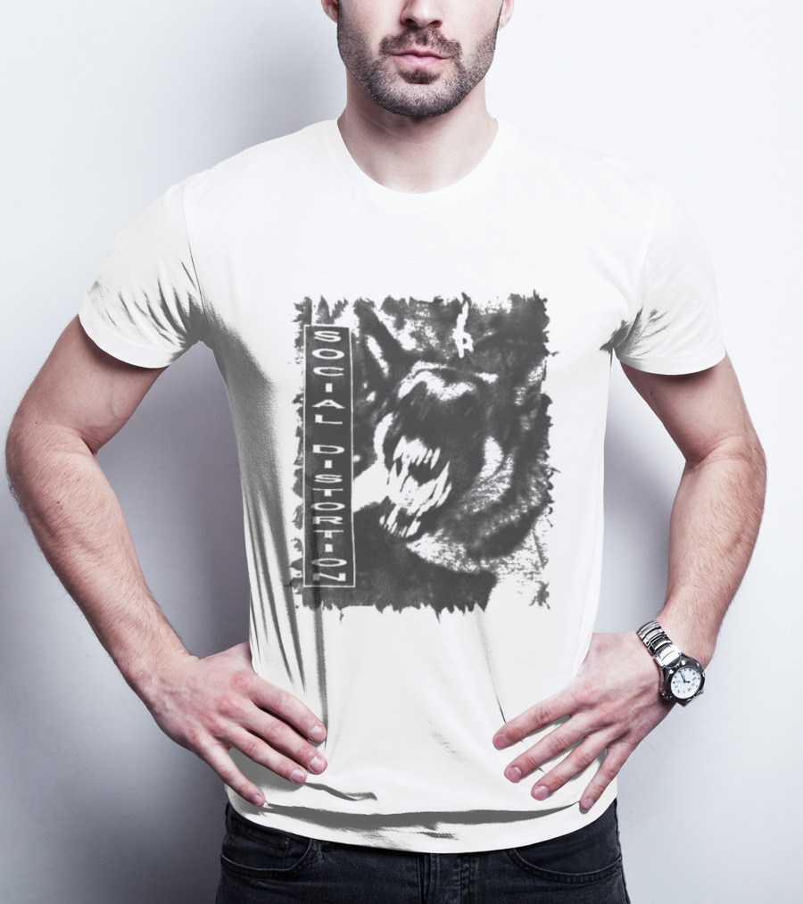 Social Distortion Dog Fight Skeleton Man Boxing Gloves T-Shirt