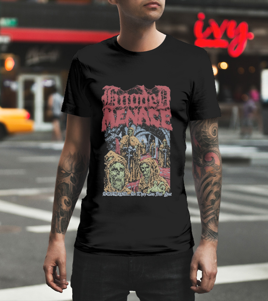 Hooded Menace Scream So They Can Find You T-Shirt