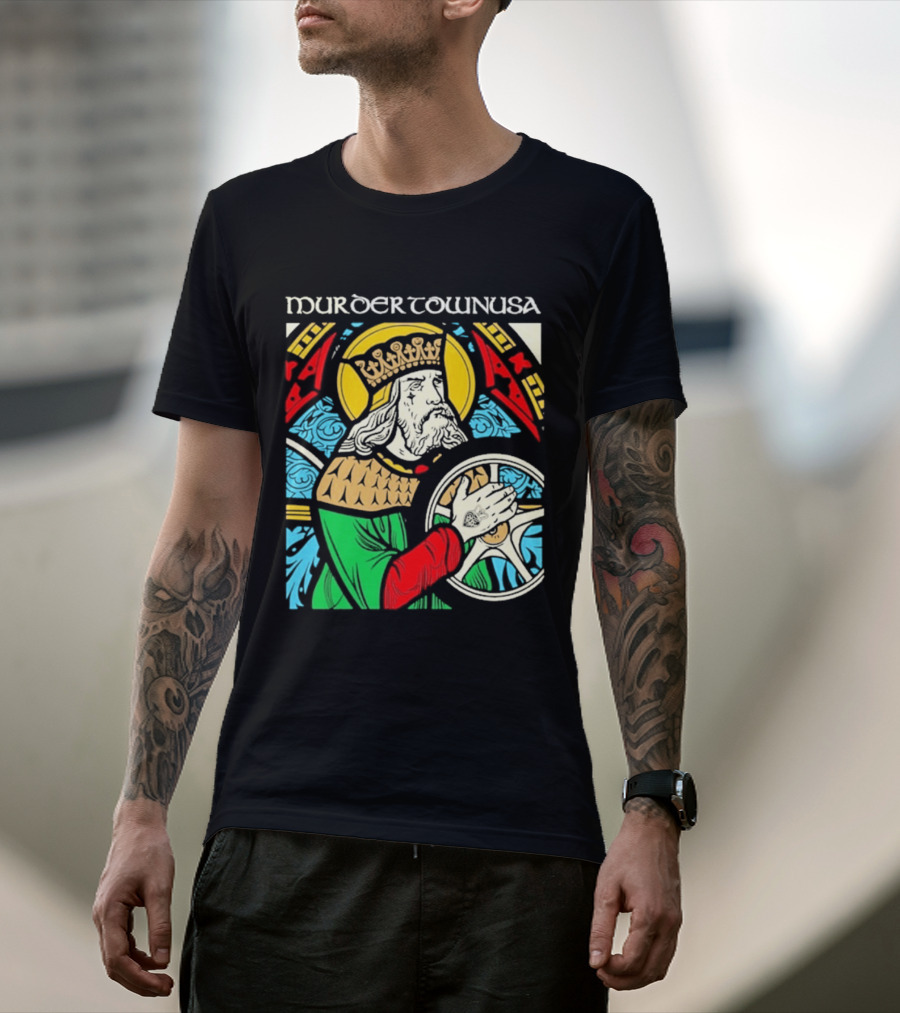 Murder Town Usa Biker Boru King Icon Medieval T-Shirt
