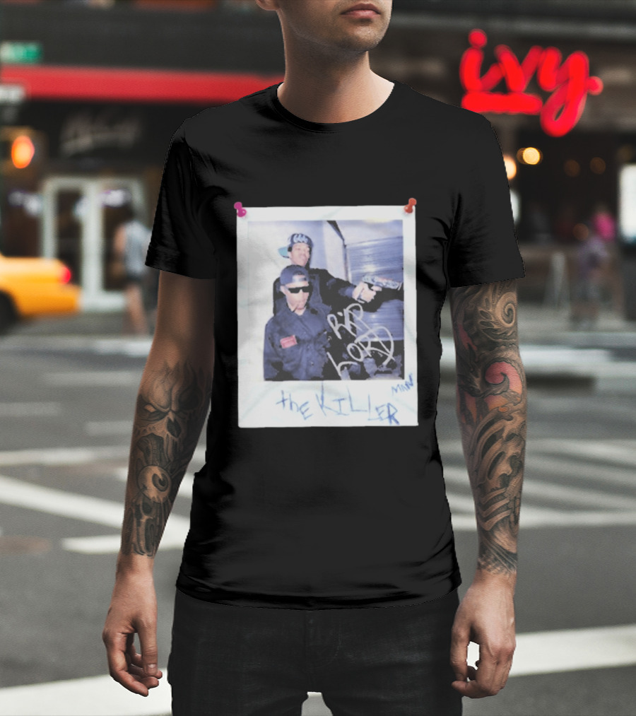 Three 6 Mafia RIP Lord The Killer MIN With Graffiti Style Polaroid T-Shirt