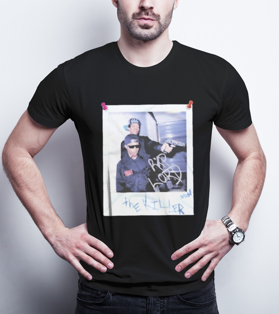 Three 6 Mafia RIP Lord The Killer MIN With Graffiti Style Polaroid T-Shirt