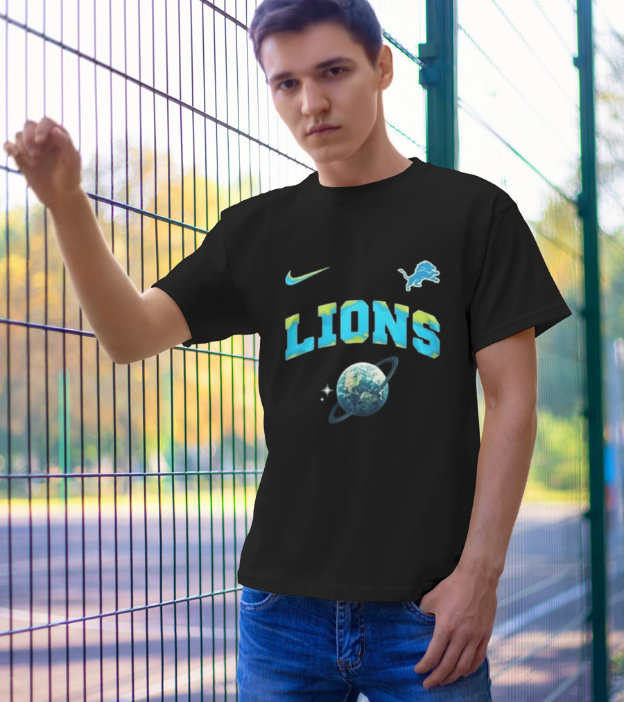 Detroit Lions Earth Day 2026 Nike Planetary T-Shirt