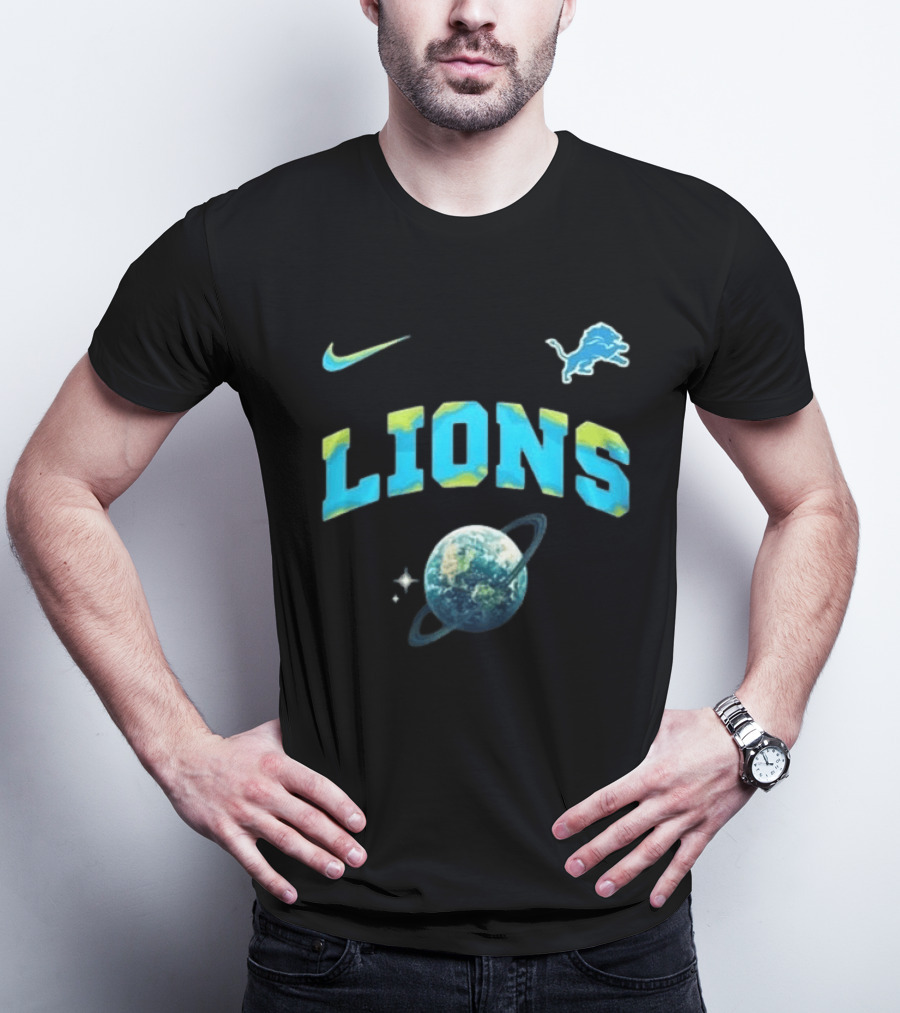 Detroit Lions Earth Day 2026 Nike Planetary T-Shirt