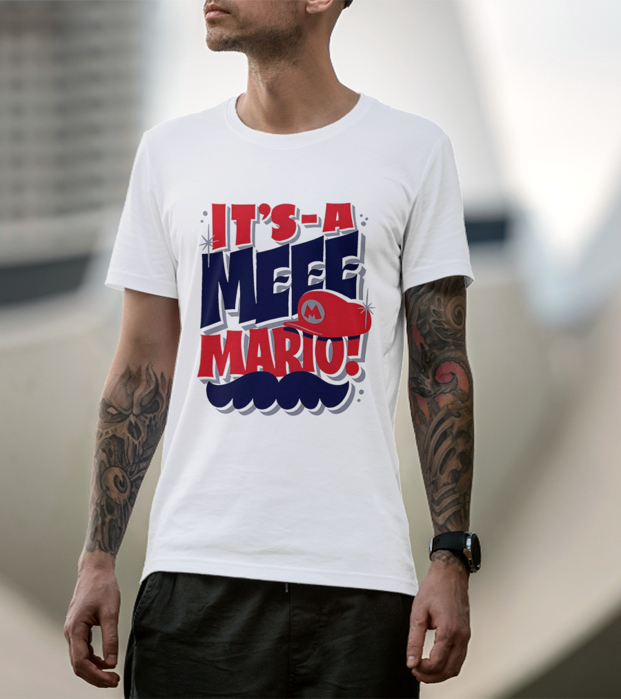 It's A Meee Mario M Moustache Cap T-Shirt