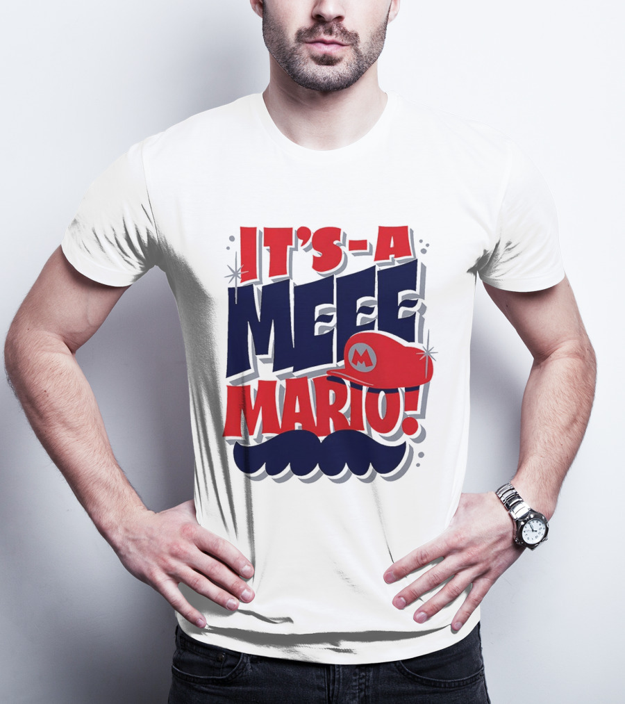 It's A Meee Mario M Moustache Cap T-Shirt