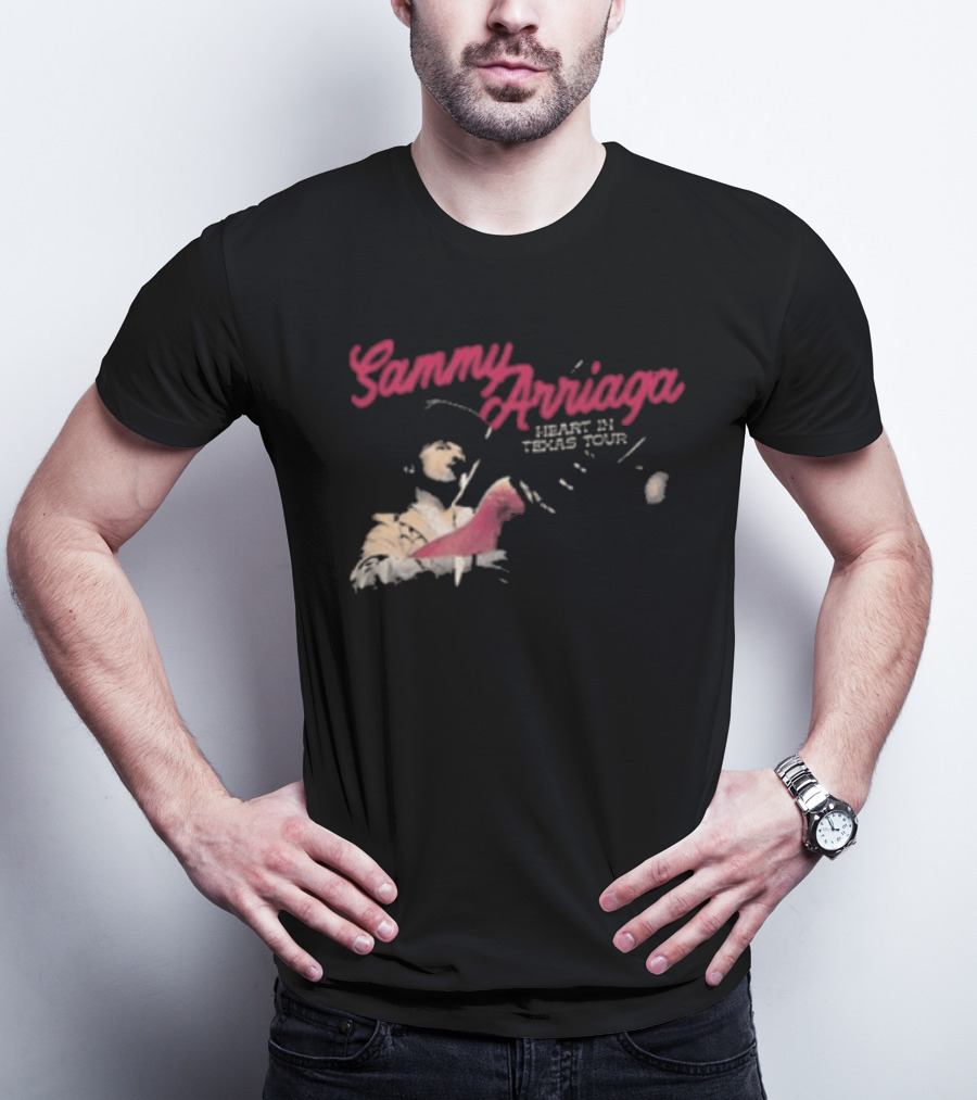 Sammy Arriaga Heart In Texas Tour Cowboy Boot Desert Scene T-Shirt