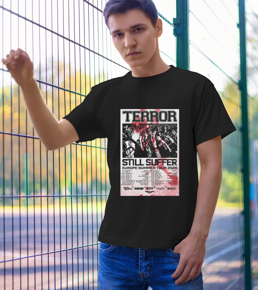 TERROR Still Suffer Europe Summer Tour 2026 With Stick To Your Guns And The Ghost Inside T-Shirt