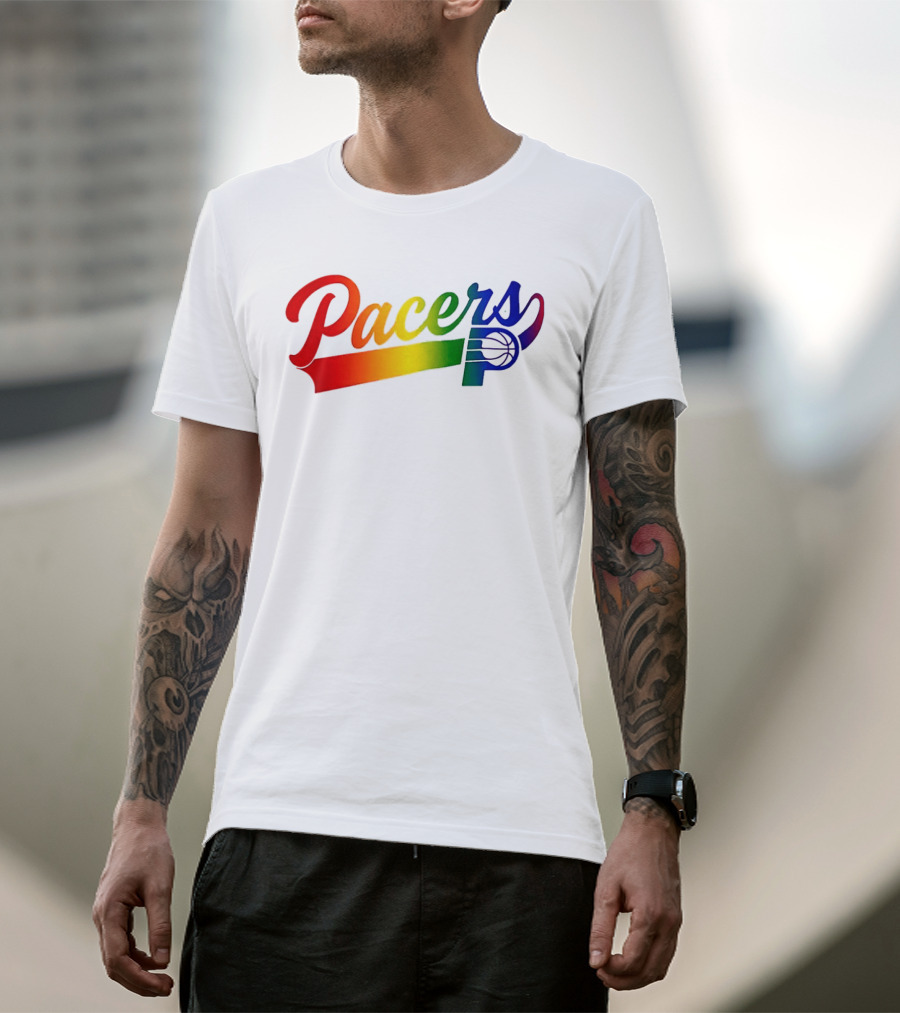 Indiana Pacers Pride Rainbow Game Night T-Shirt