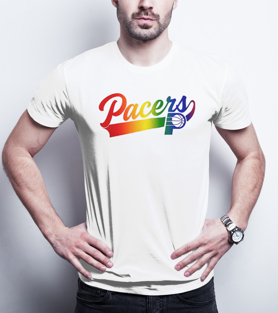Indiana Pacers Pride Rainbow Game Night T-Shirt