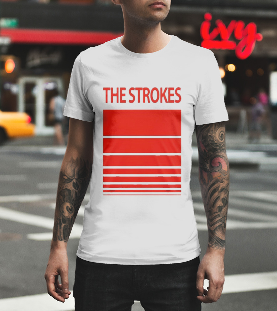 The Strokes 2026 Tour San Francisco Bold Red Stripes T-Shirt