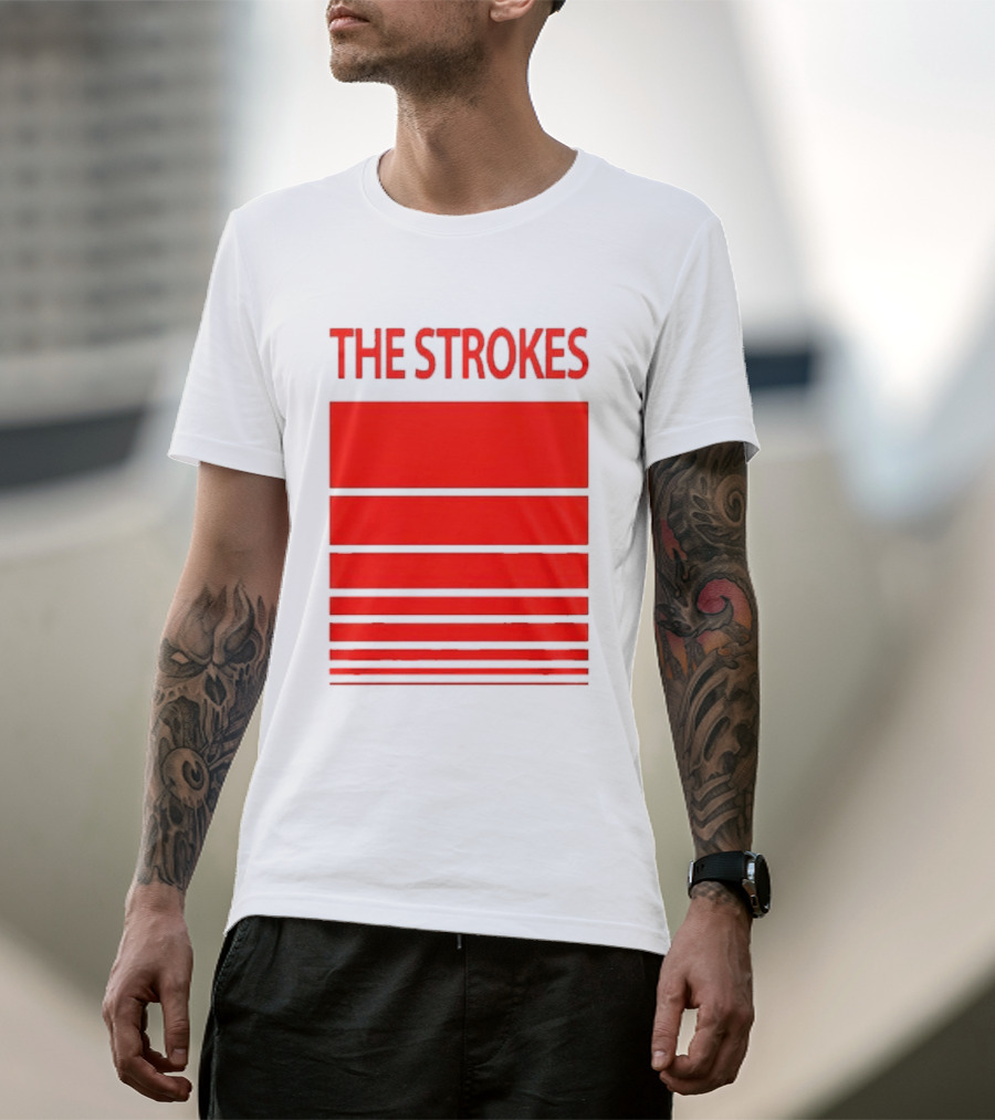 The Strokes 2026 Tour San Francisco Bold Red Stripes T-Shirt