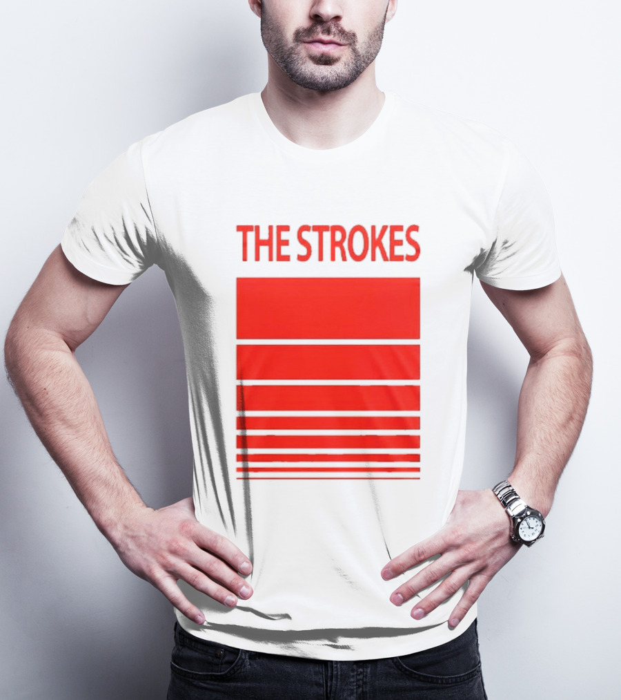 The Strokes 2026 Tour San Francisco Bold Red Stripes T-Shirt
