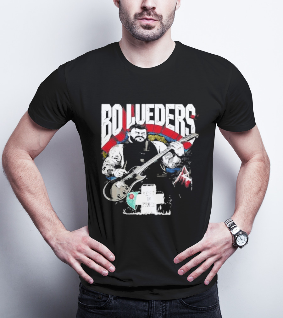 Bo Lueders Guitar Tribute Edgemen Rest In Peace T-Shirt
