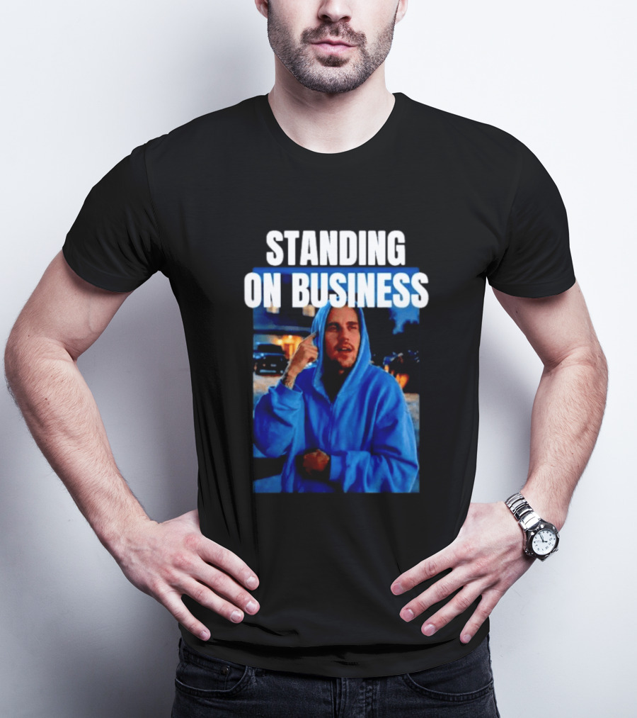 Standing On Business Blue Image T-Shirt