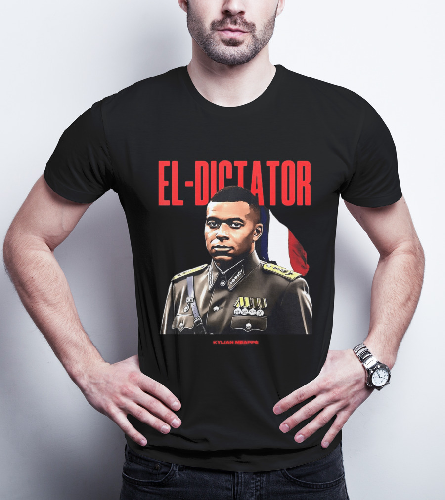 Kylian Mbappé El Dictator Military Uniform French Flag T-Shirt