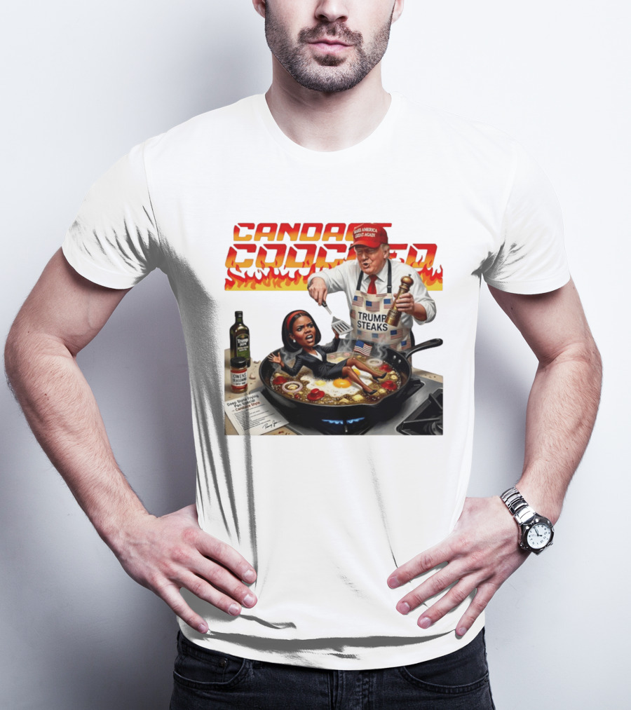 Candace Cooked Meme Trump Steaks Frying Pan Comedy T-Shirt
