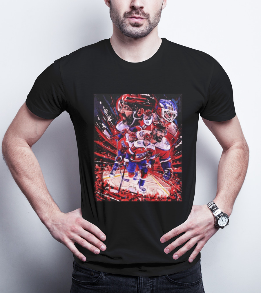 Washington Capitals Alex Ovechkin 2026 Hockey Team Players Montage T-Shirt