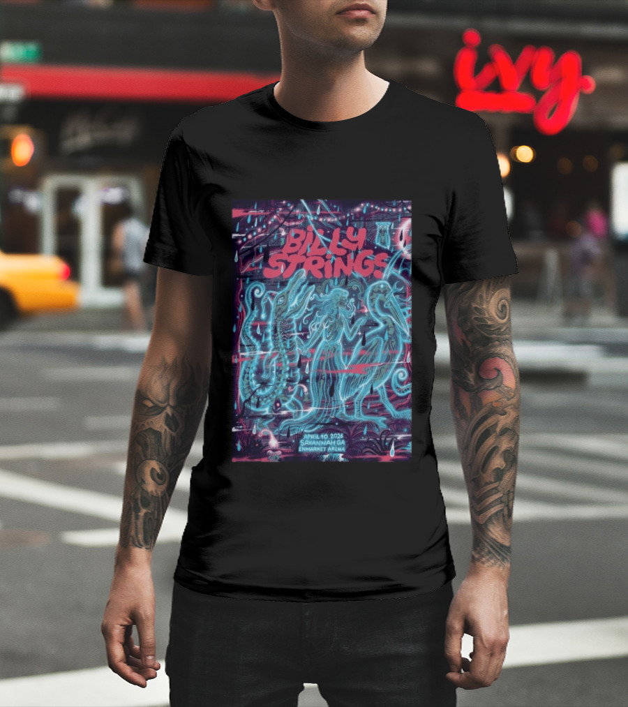Billy Strings April 10 2026 Savannah GA Enmarket Arena T-Shirt