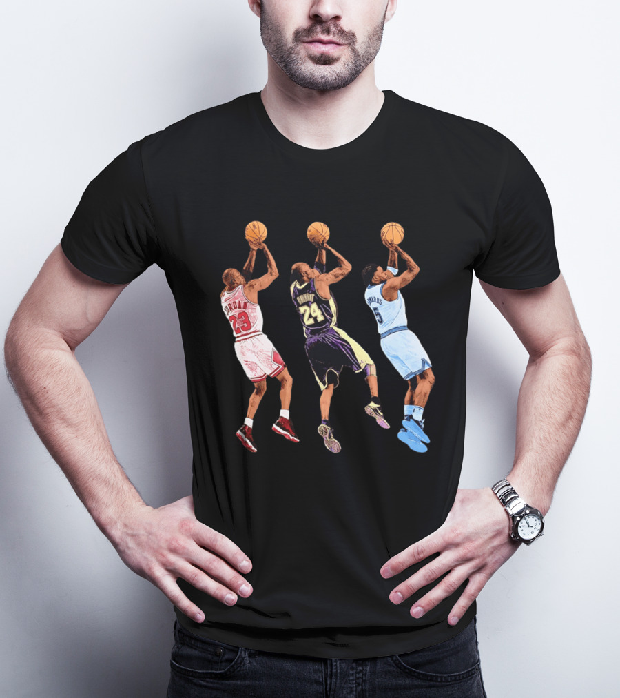 Fadeaway Jordan 23 Bryant 24 Edwards 5 Jump T-Shirt