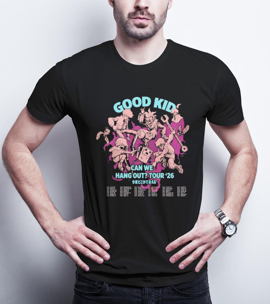 Good Kid Can We Hang Out Tour 2026 Characters T-Shirt