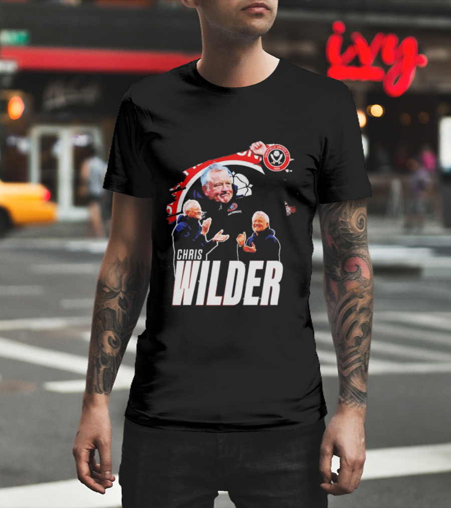 Sheffield United FC Chris Wilder Coach Fan Celebration T-Shirt