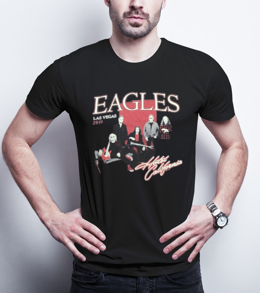 Eagles Hotel California Las Vegas 2019 Band Image T-Shirt