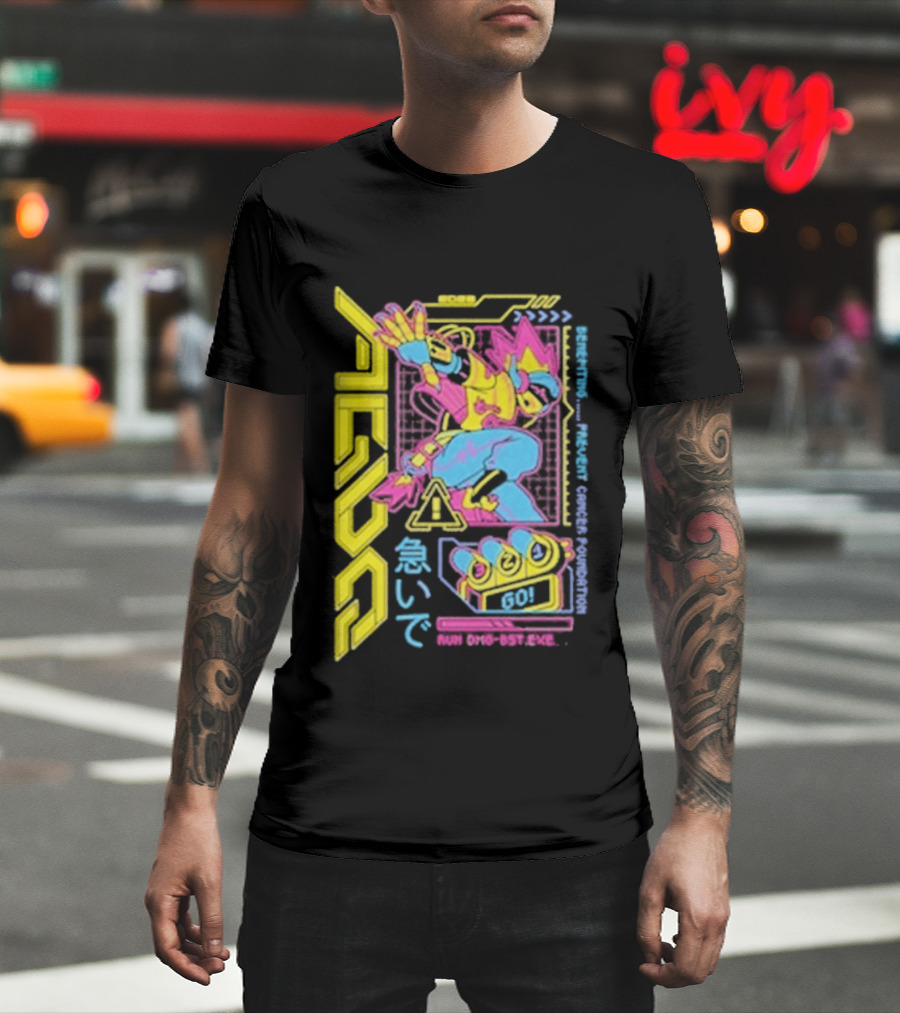 The Yetee AGDQ 26 Neon Anime Mech Retro Japanese T-Shirt