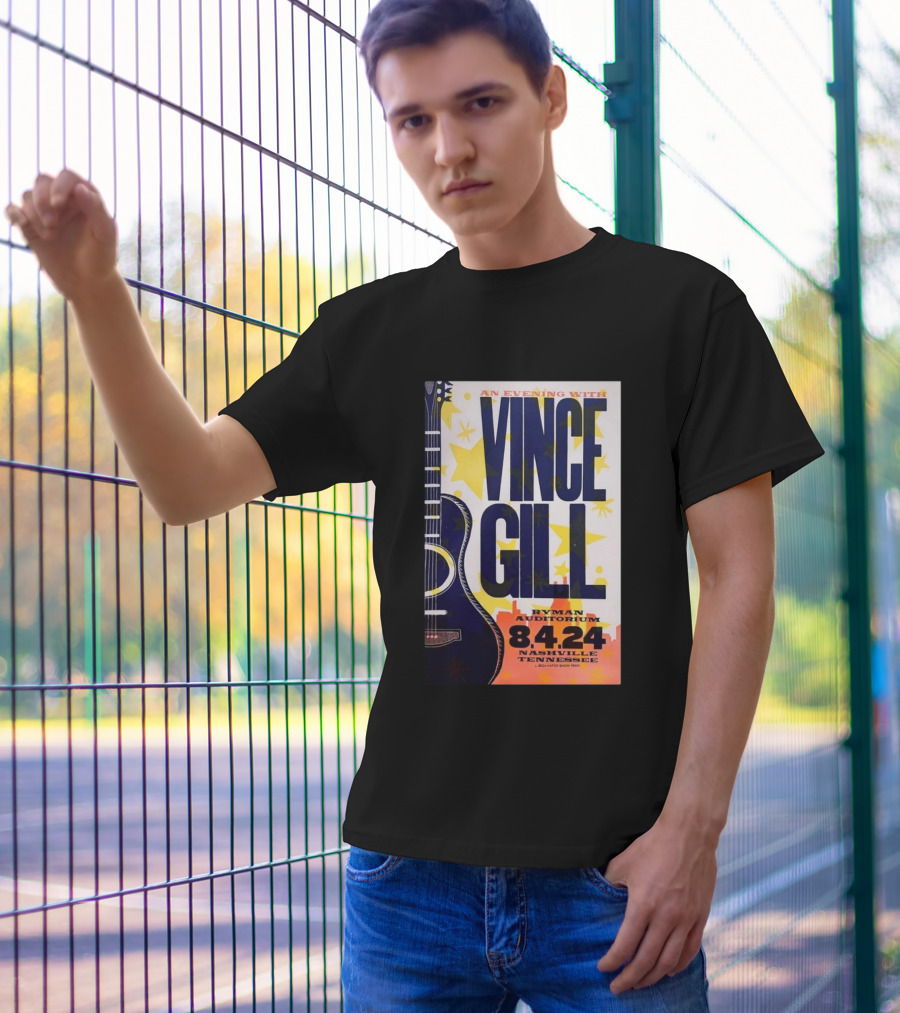 An Evening With Vince Gill Ryman Auditorium 8.4.24 Nashville Tennessee T-Shirt