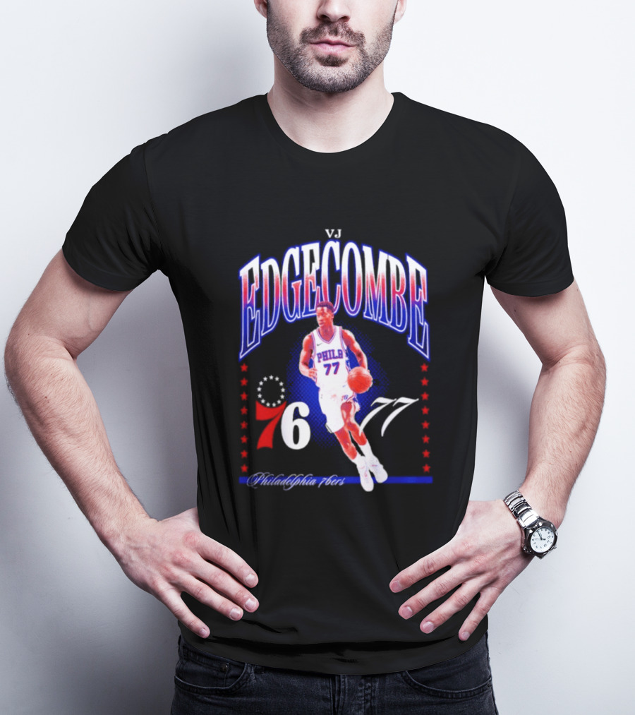 VJ Edgecombe Philadelphia 76ers 77 NBA Hype T-Shirt