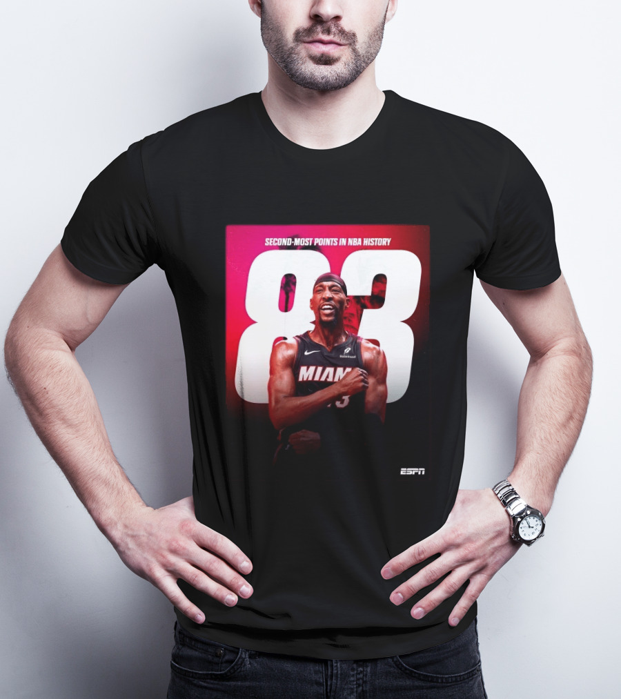 Bam Adebayo 83 Second Most Points NBA History Miami ESPN T-Shirt