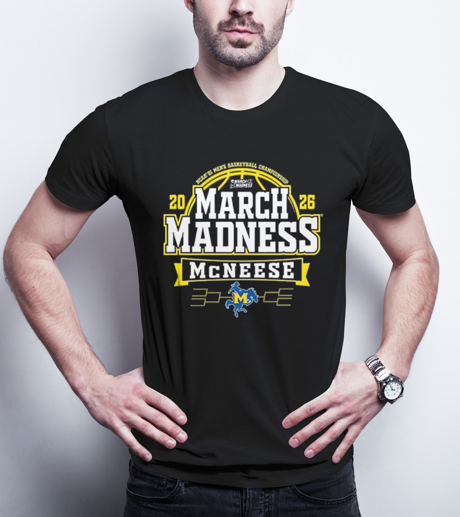 2026 McNeese State Cowboys NCAA March Madness Basketball T-Shirt