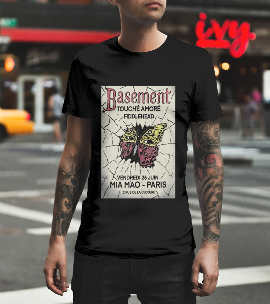 Basement Touche Amore Fiddlehead Mia Mao Paris June 26 Rue De La Cloture T-Shirt