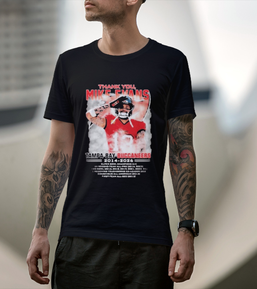 Mike Evans 13 Tampa Bay Buccaneers Thank You 2014 2026 T-Shirt