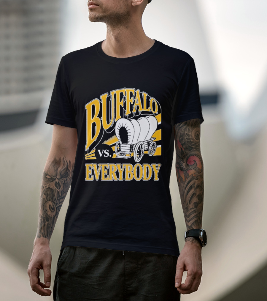 Buffalo Vs. Everybody Spittin' Chiclets Covered Wagon T-Shirt