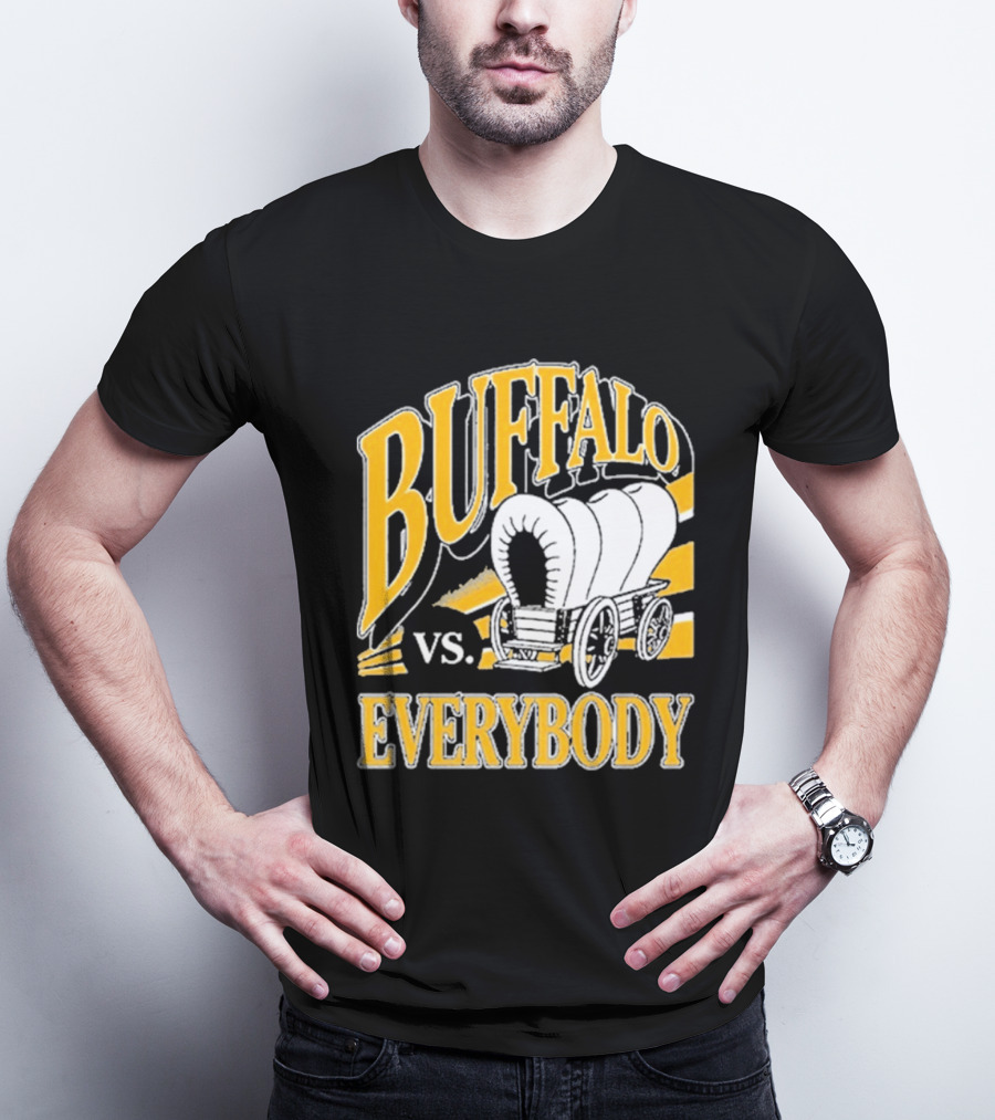 Buffalo Vs. Everybody Spittin' Chiclets Covered Wagon T-Shirt