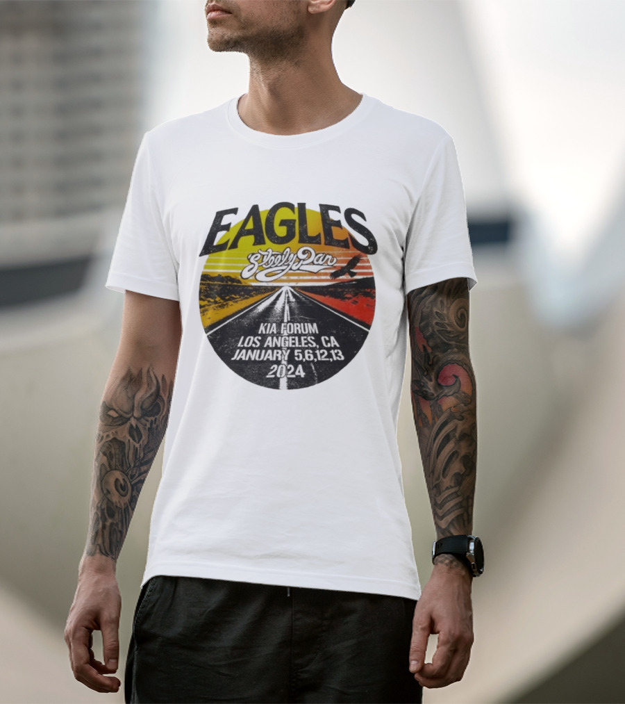 Eagles Steely Dan Kia Forum Los Angeles January 2024 Tour T-Shirt
